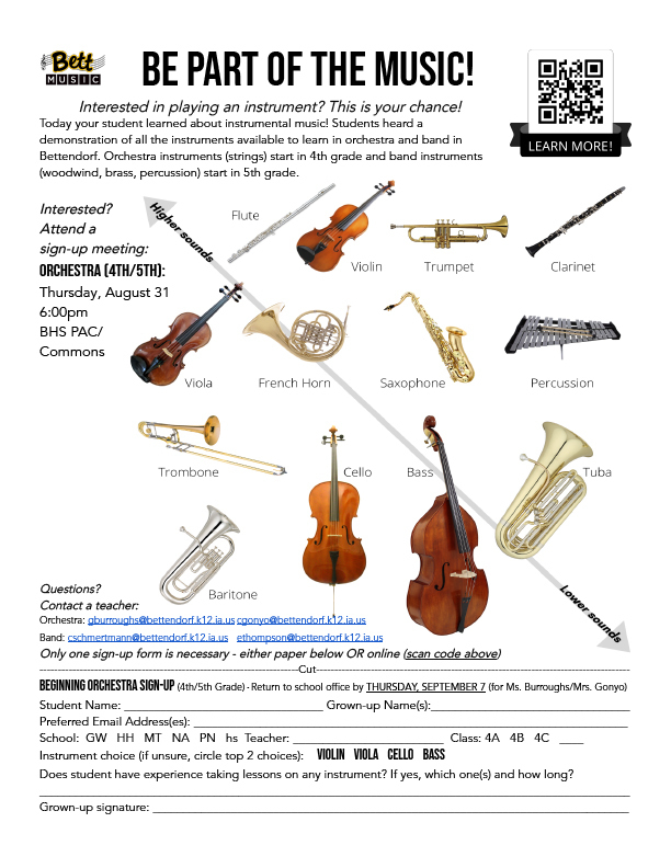4th & 5th Grade Orchestra Sign Up! | Herbert Hoover Elementary